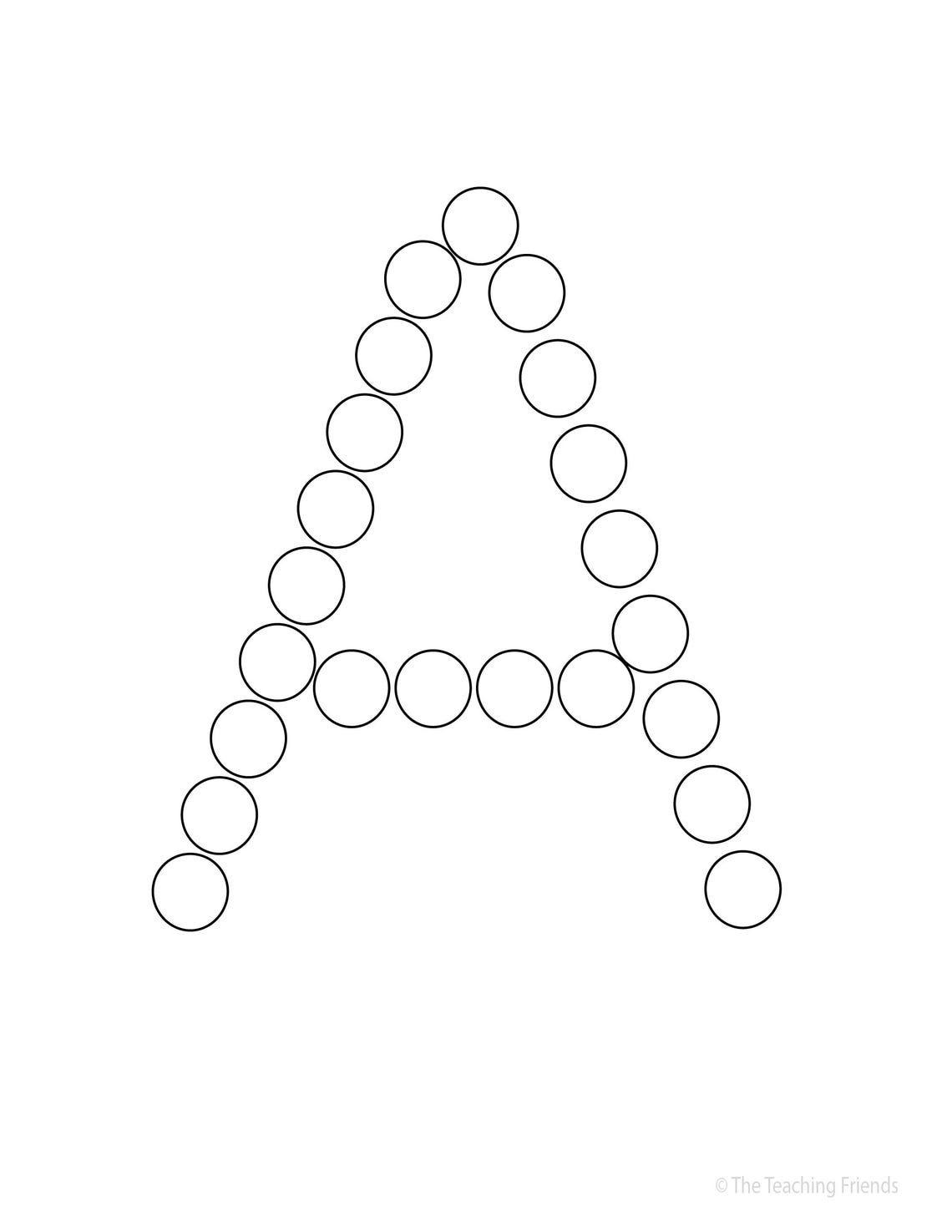 Large Printable Alphabet Letters Dab and Dot Activity Uppercase ABC ...