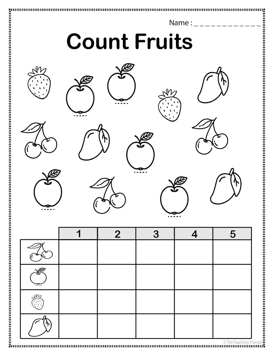 Preschool Kindergarten Counting Worksheets Fun Math Activity Numbers 1 ...