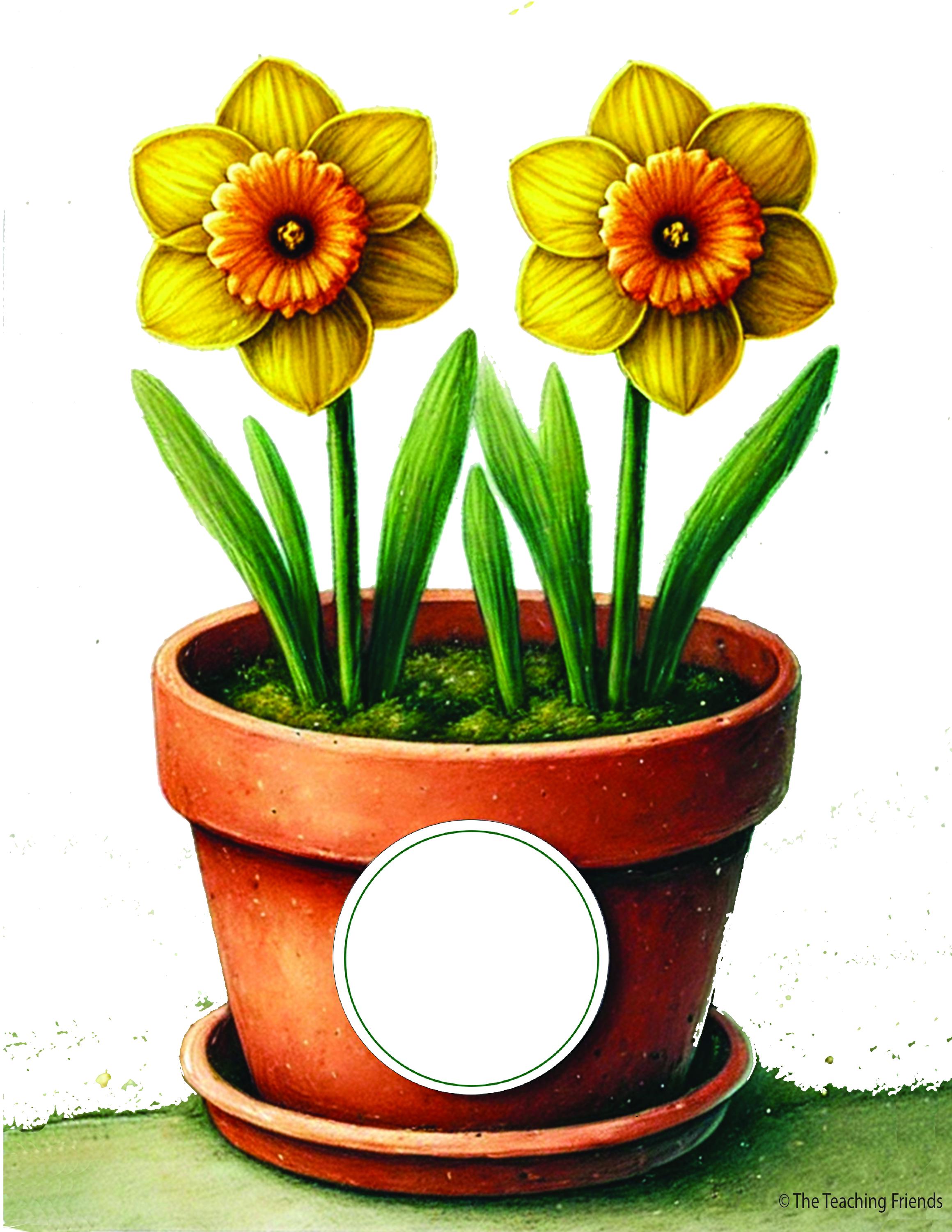 Spring Daffodil Counting Activity Math Game for Preschool Kindergarten ...