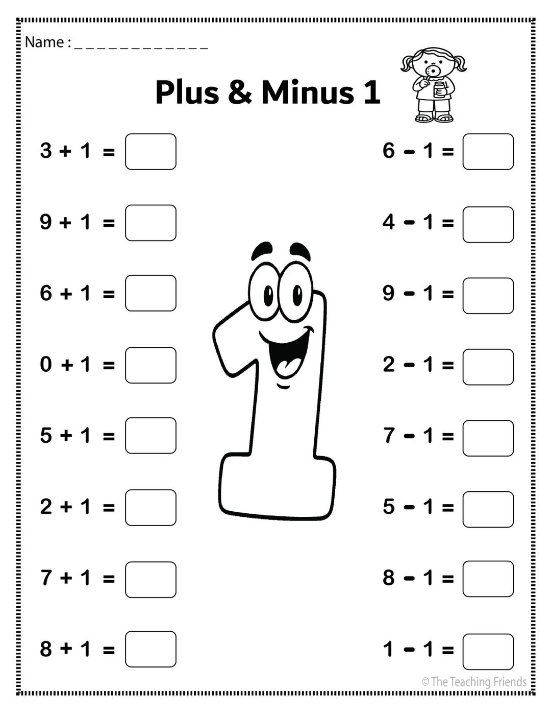 Kindergarten Math Worksheets: Addition & Subtraction Practice (digital ...