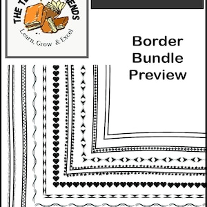 Printable Border Frames Clipart: Teacher Worksheet Decor (digital ...