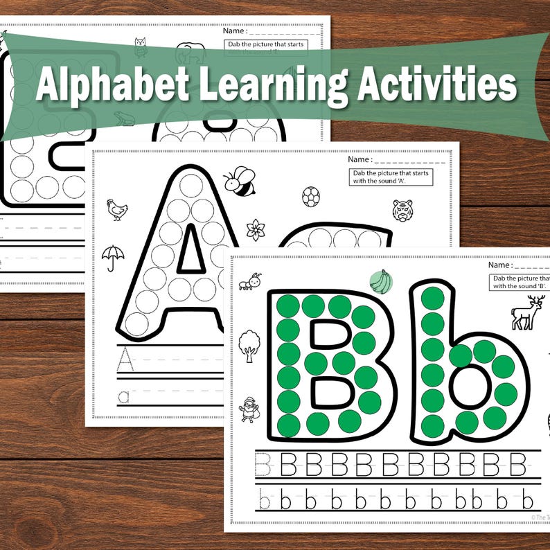 Alphabet Learning Activities With Bingo Daubers (26 Pages for A-Z) - Etsy