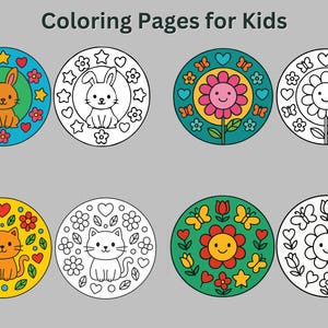 Coloring Pages for Kids | Printable Animal and Object Mandala Art ...