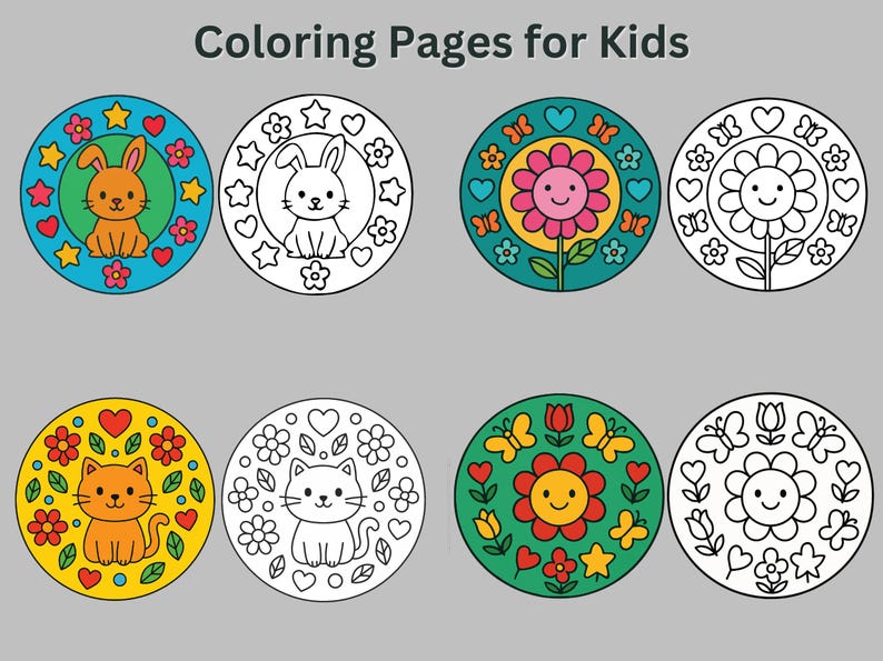 Coloring Pages for Kids | Printable Animal and Object Mandala Art ...