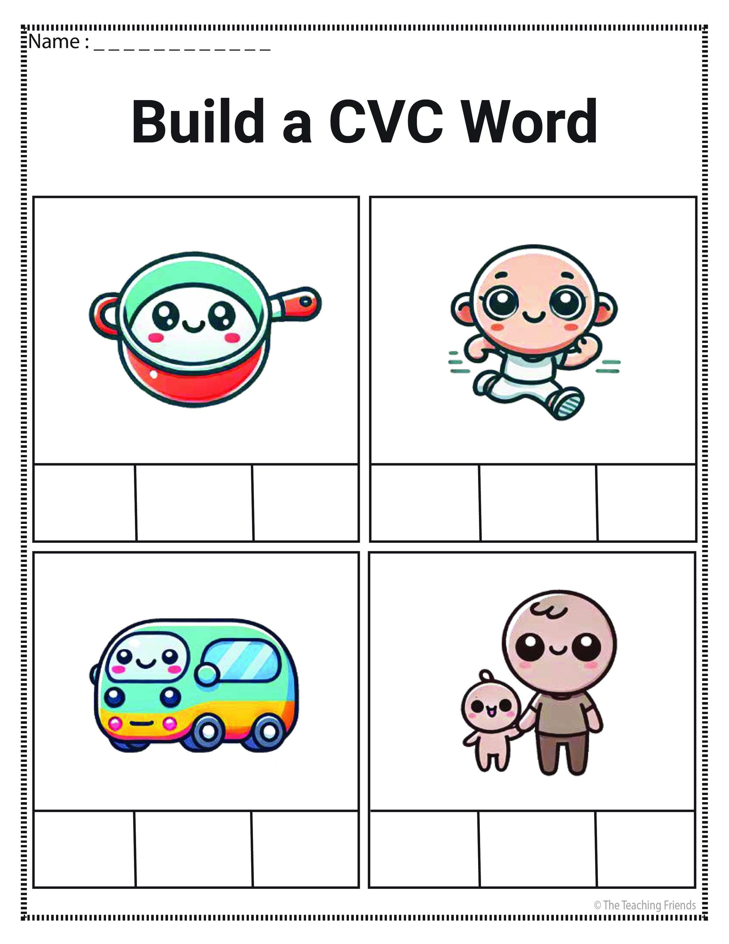 CVC Word Builders | Fun & Engaging Phonics Activities for Early Readers ...