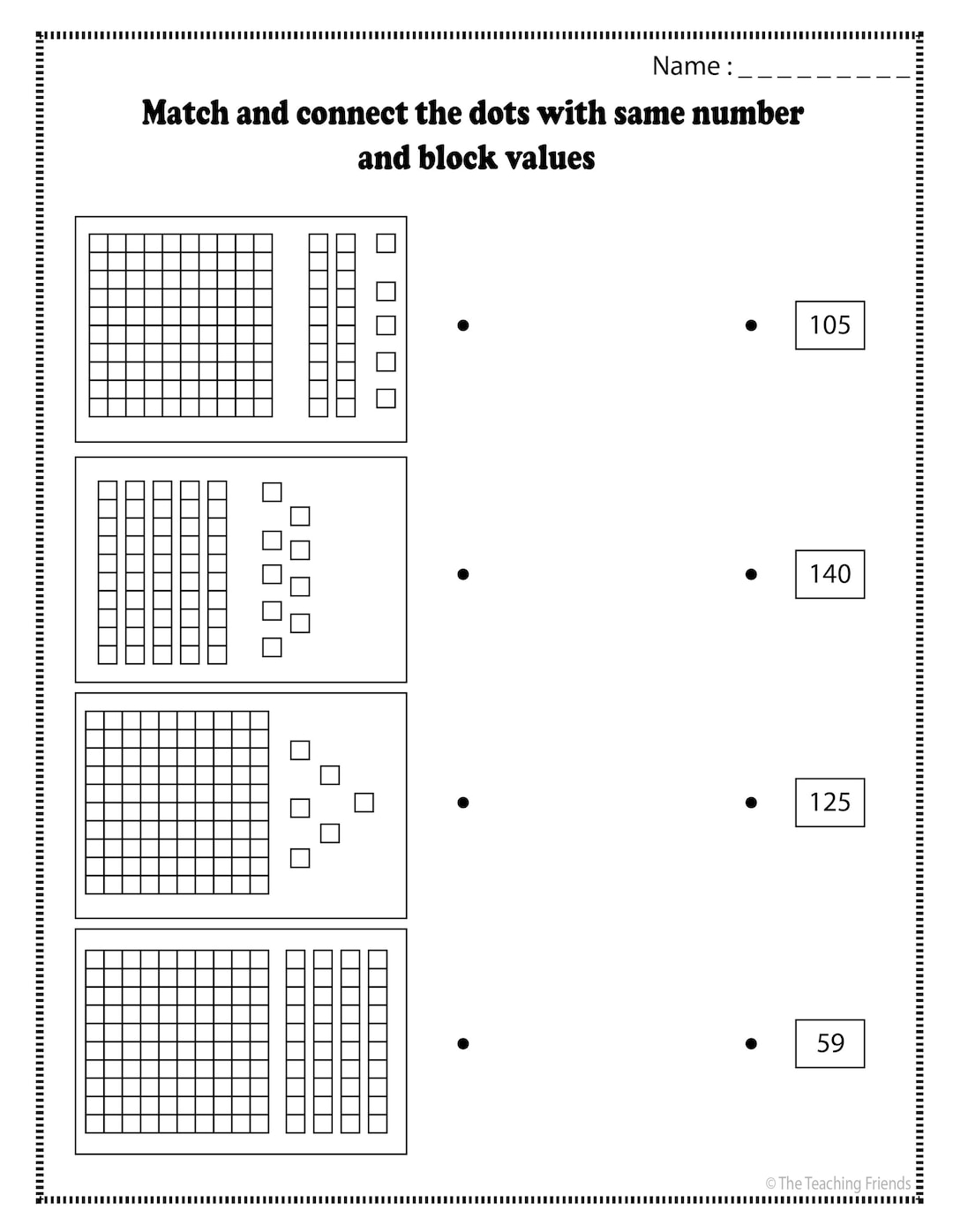 Place Value Math Worksheets Bingo Game Hands on Learning Kindergarten ...