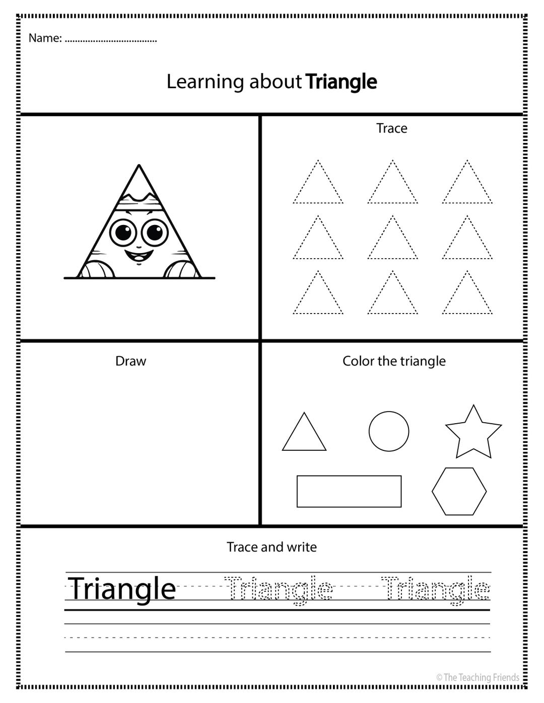 2D and 3D Shapes Learning Worksheets – Printable Activity - Etsy