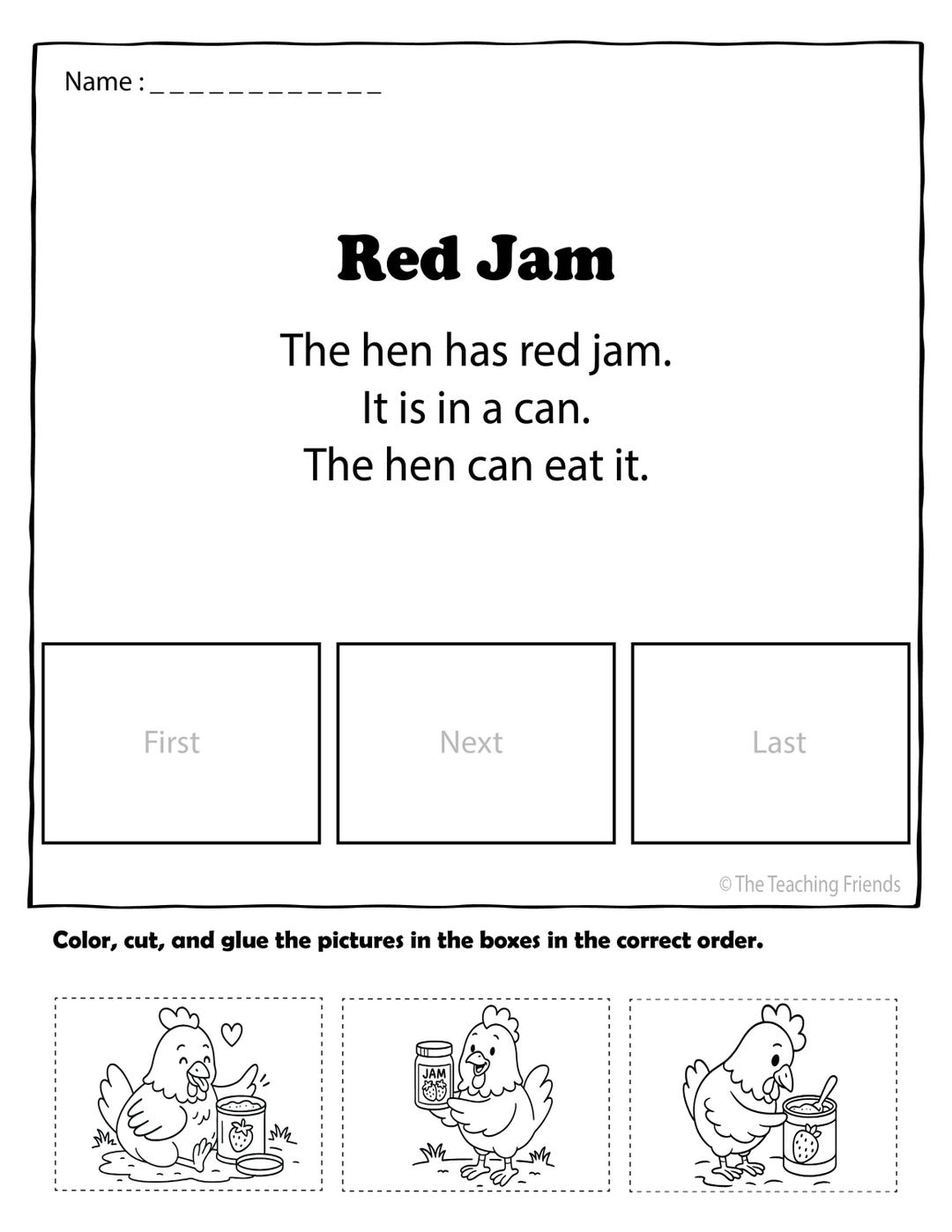CVC Word Phonics Passages | Read and Sequence Science of Reading ...
