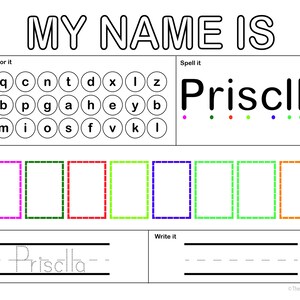 Personalized Name Worksheet: Spell, Trace & Write - Custom Kids ...