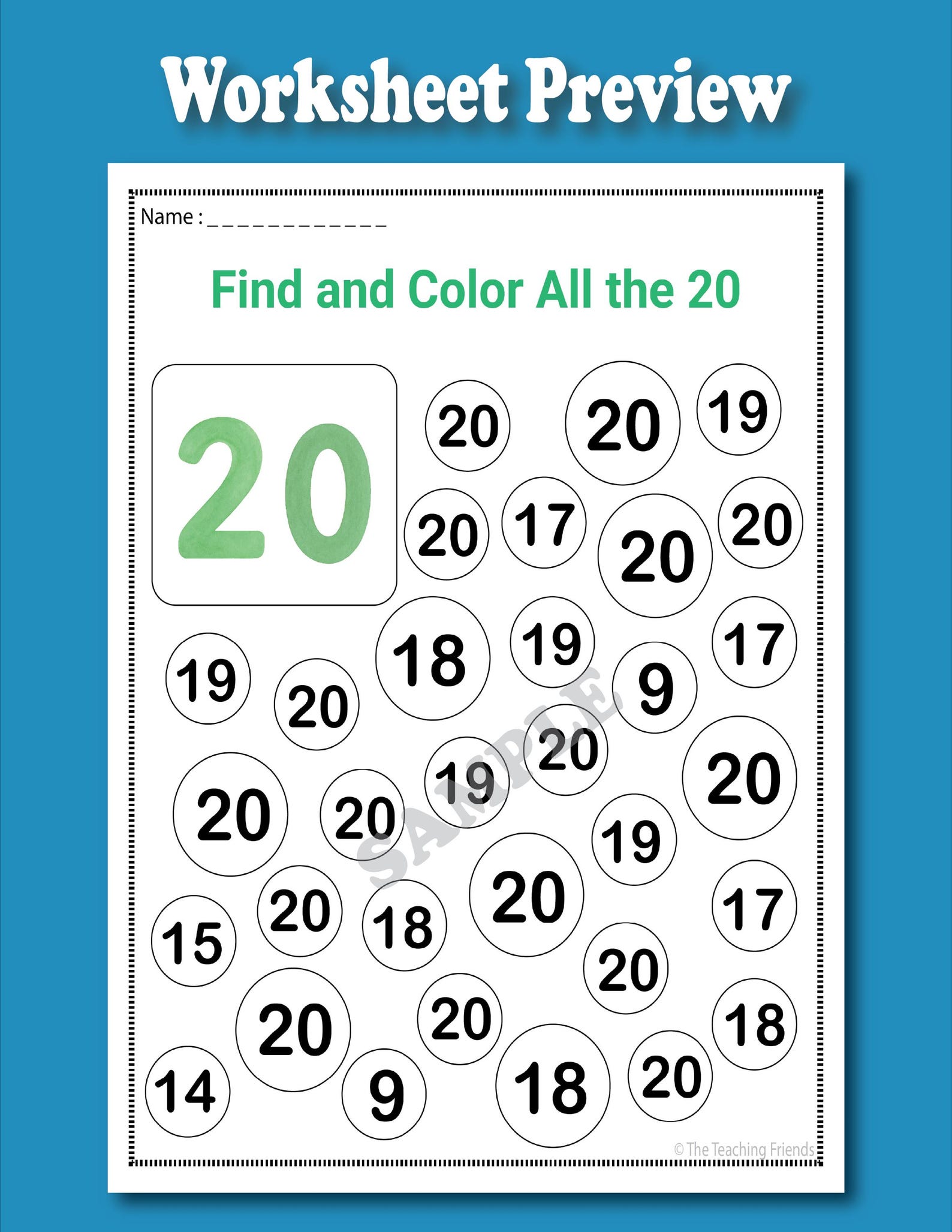 Find and Color Number Worksheets for Kids | Number Recognition Practice ...