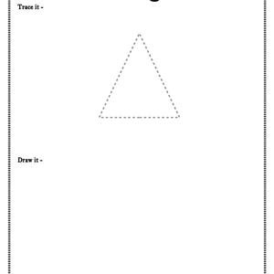 2D Shapes Tracing Drawing Worksheets Preschool Kindergarten Math ...