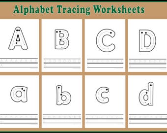 Printable Alphabet Tracing Worksheet | Handwriting Practice for Kids ...