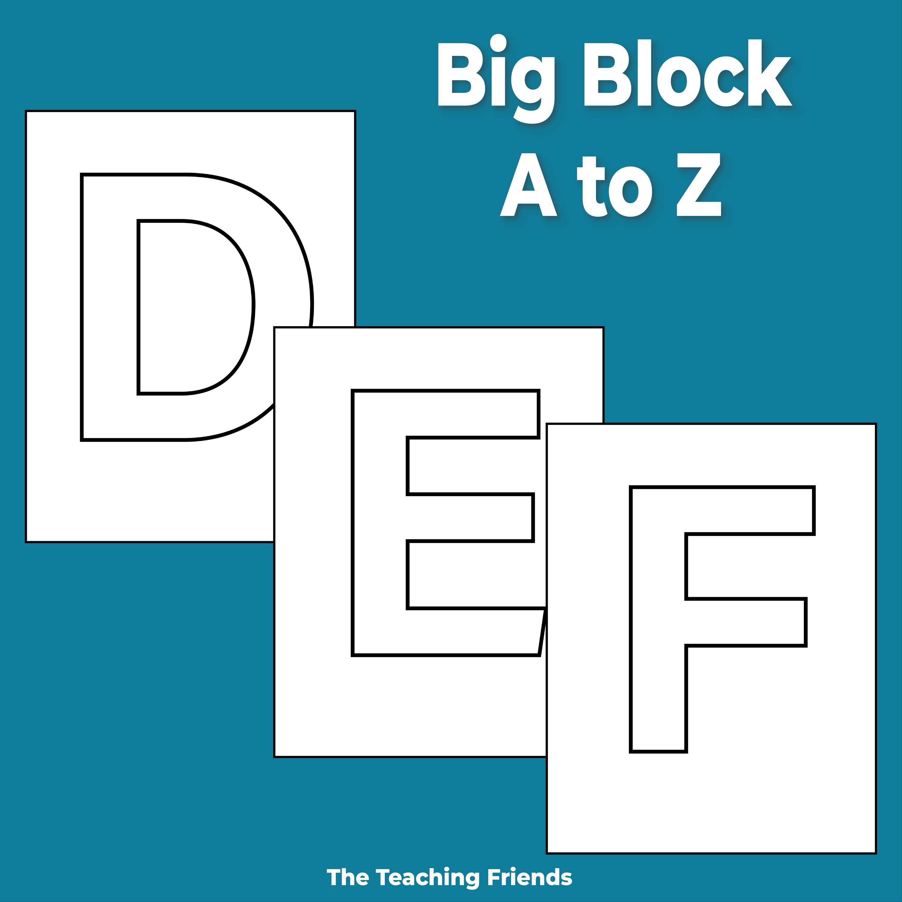 Printable Uppercase Alphabet Letters – Large A-Z Block Letters Big ...