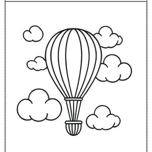 Summer Coloring Pages for Kids Preschool Printable Fun Hot Air Balloon ...