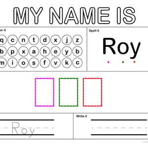 Personalized Name Worksheet: Spell, Trace & Write - Custom Kids ...