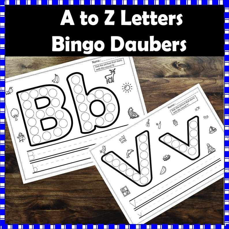 Alphabet Learning Activities With Bingo Daubers (26 Pages for A-Z) - Etsy