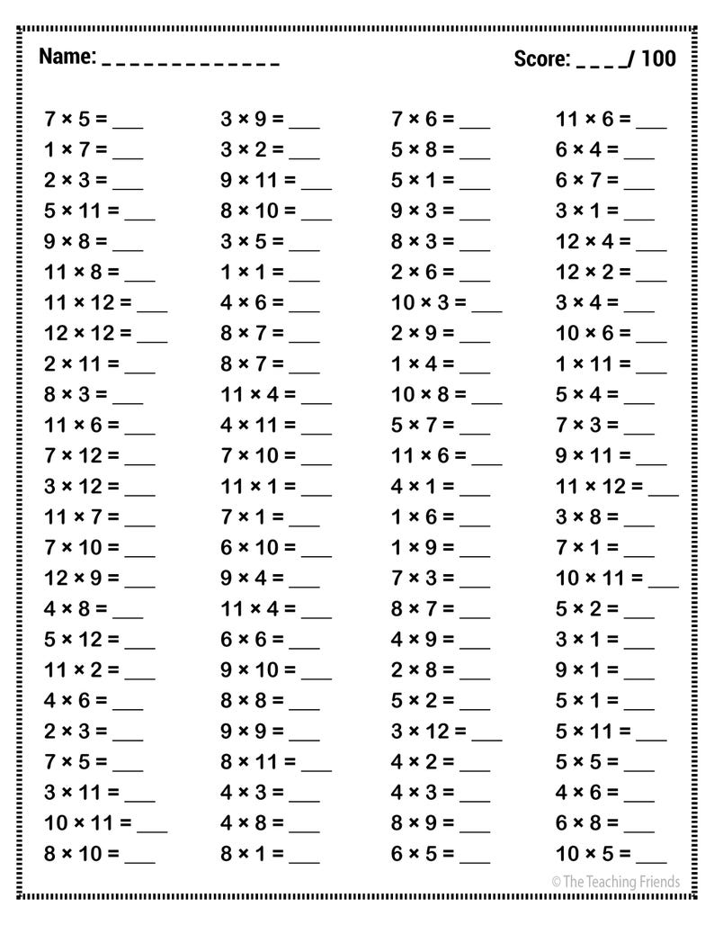 15 Printable Subtraction Worksheets, Fill in the Blanks, Single ...