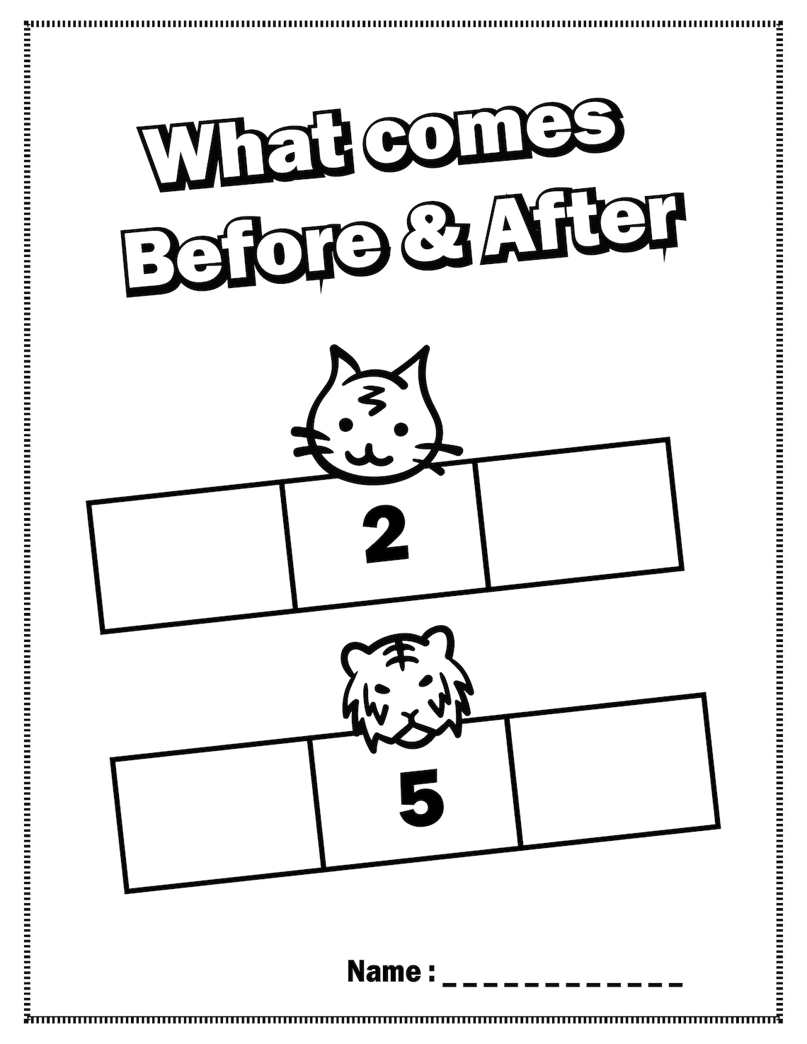 Fun Number Sequence Worksheets 1-200 | Before and After Counting ...