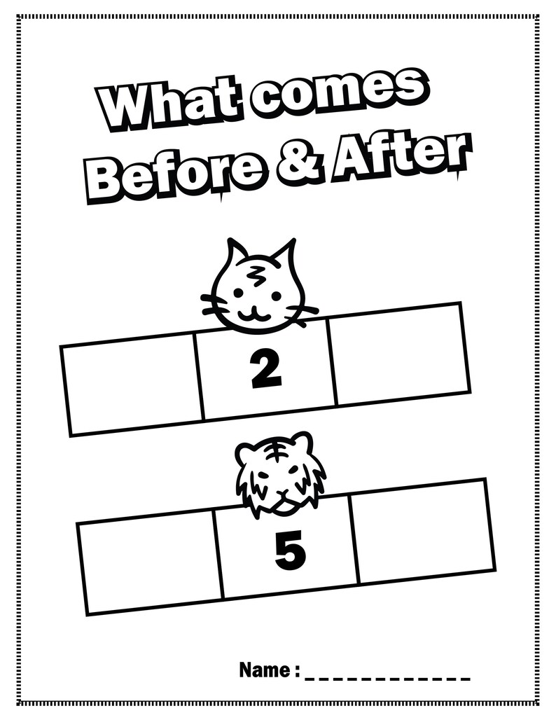 Fun Number Sequence Worksheets 1-200 | Before and After Counting ...