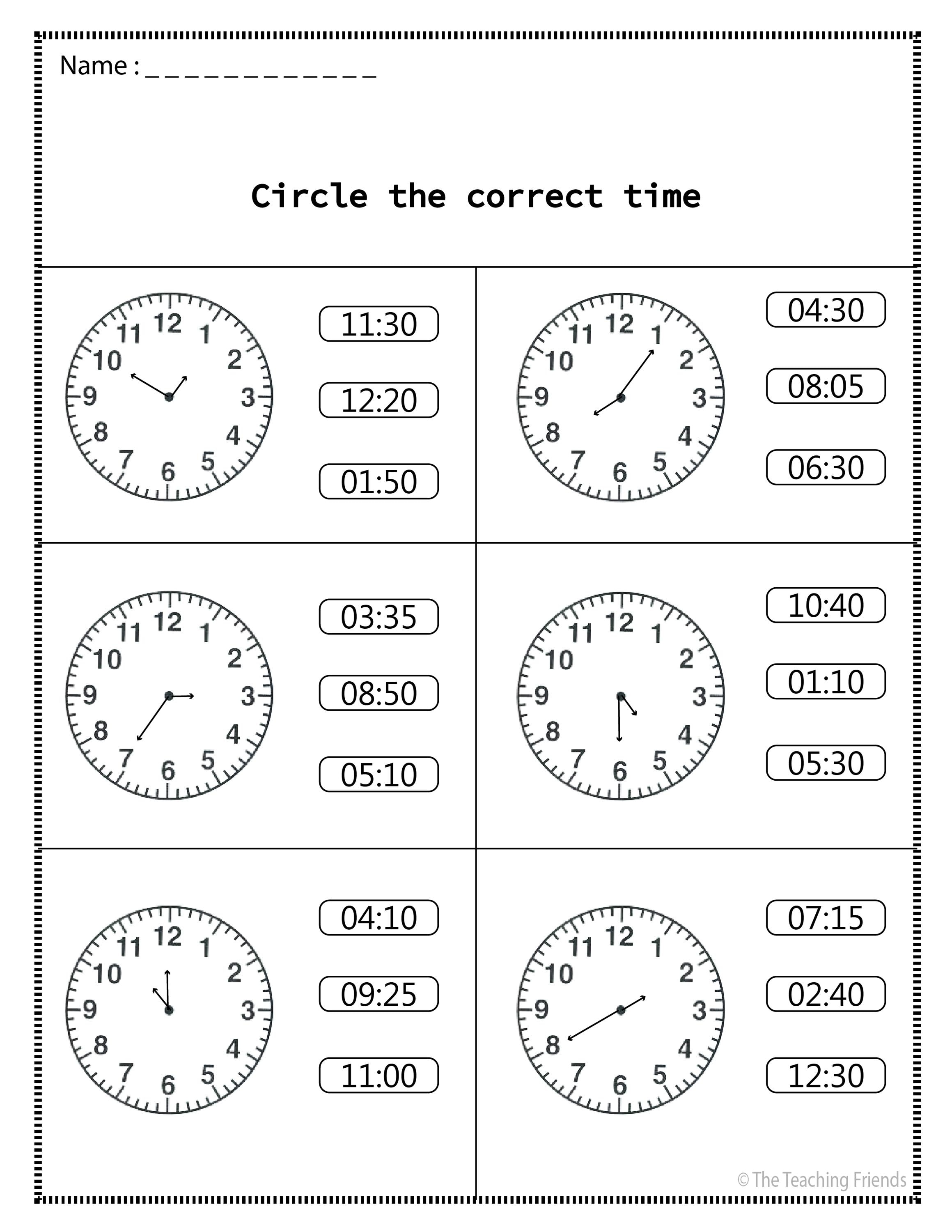Telling Time Worksheets Learn to Tell Time Clock Activities ...