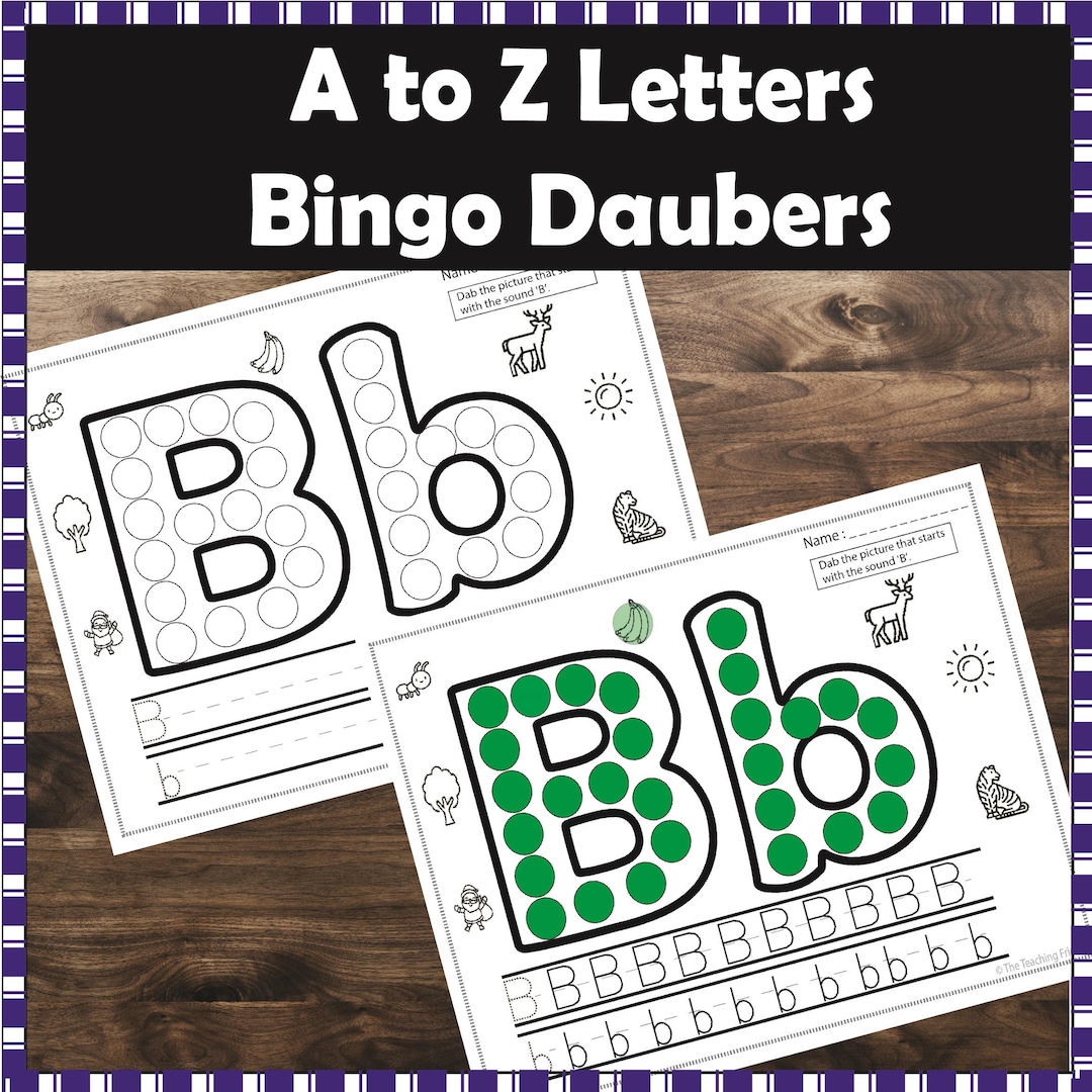 Alphabet Learning Activities With Bingo Daubers (26 Pages for A-Z) - Etsy