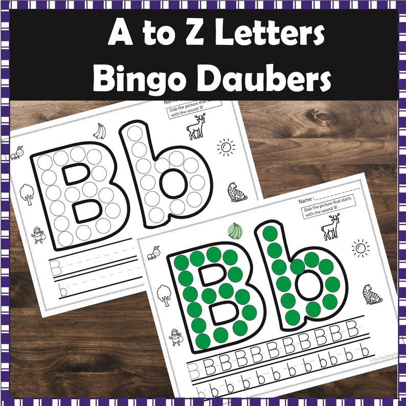 Alphabet Learning Activities With Bingo Daubers (26 Pages for A-Z) - Etsy