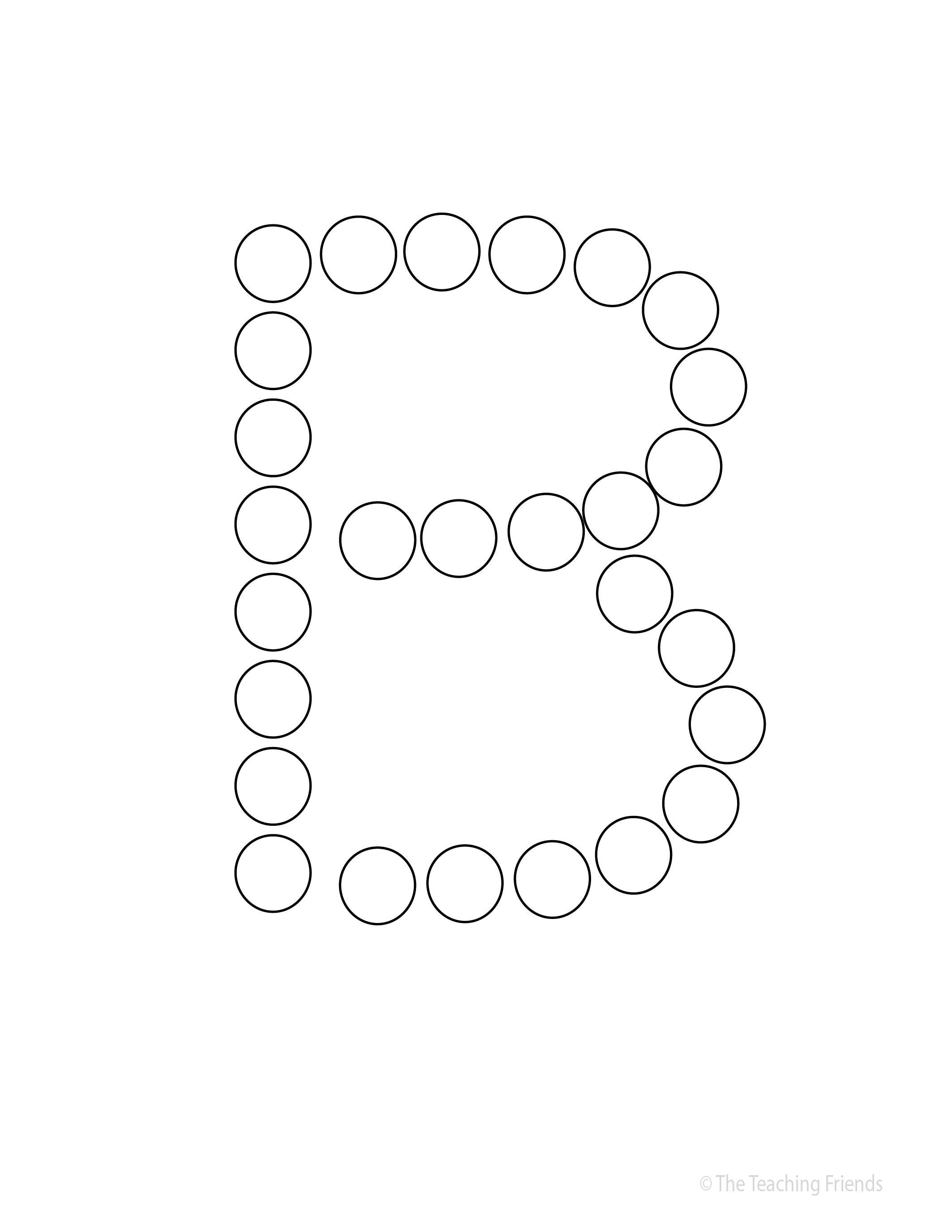 Large Printable Alphabet Letters Dab and Dot Activity Uppercase ABC ...