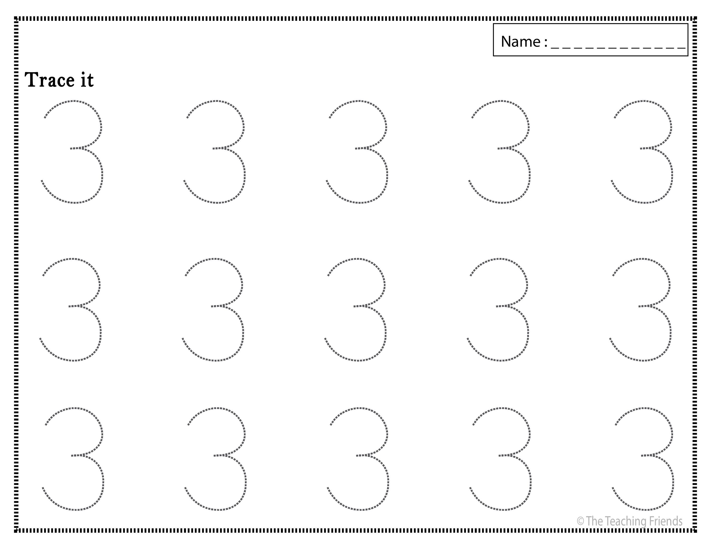 Number Tracing and Writing Worksheets | Practice 1-10 for Preschool ...