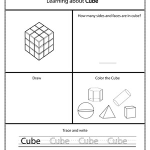 2D and 3D Shapes Learning Worksheets – Printable Activity - Etsy