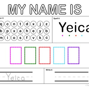 Personalized Name Worksheet: Spell, Trace & Write - Custom Kids ...