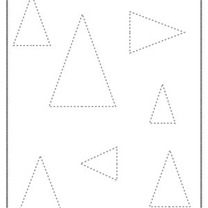 2D Shapes Tracing Drawing Worksheets Preschool Kindergarten Math ...