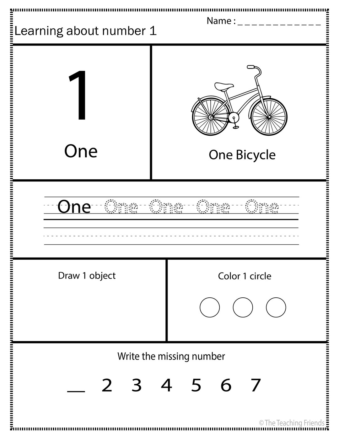 Number Learning Worksheets Counting 1 to 20 Activities Kindergarten ...