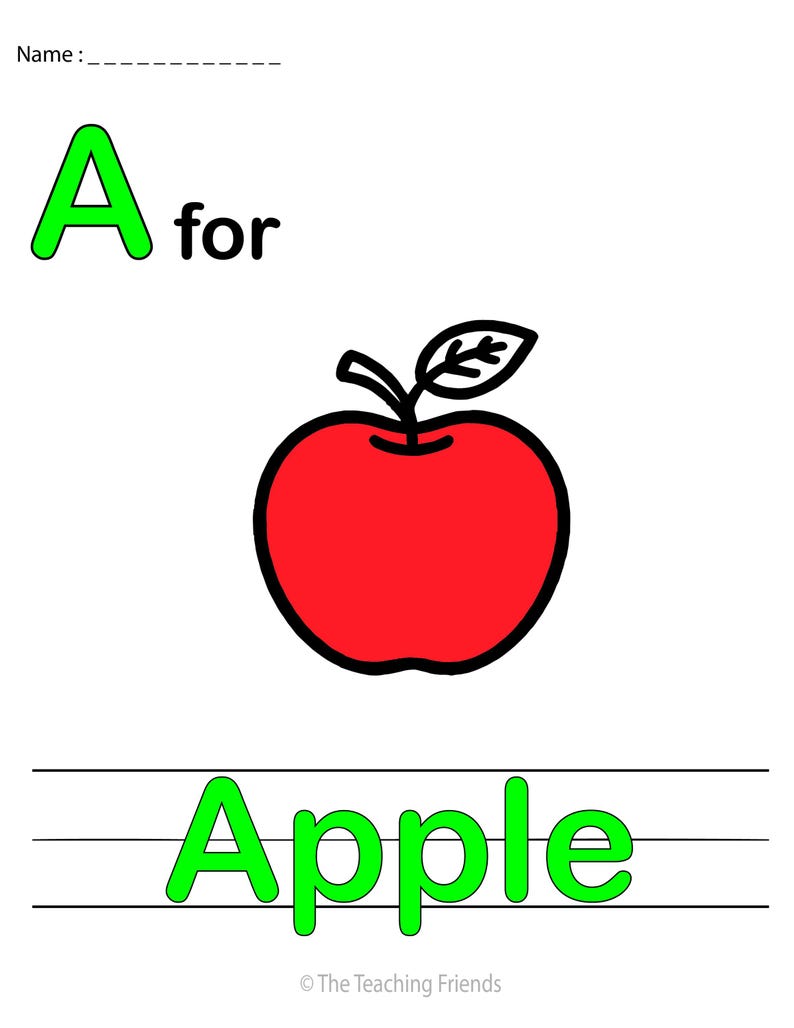 Alphabet Tracing Worksheets Printable Letter Recognition A-Z Uppercase ...