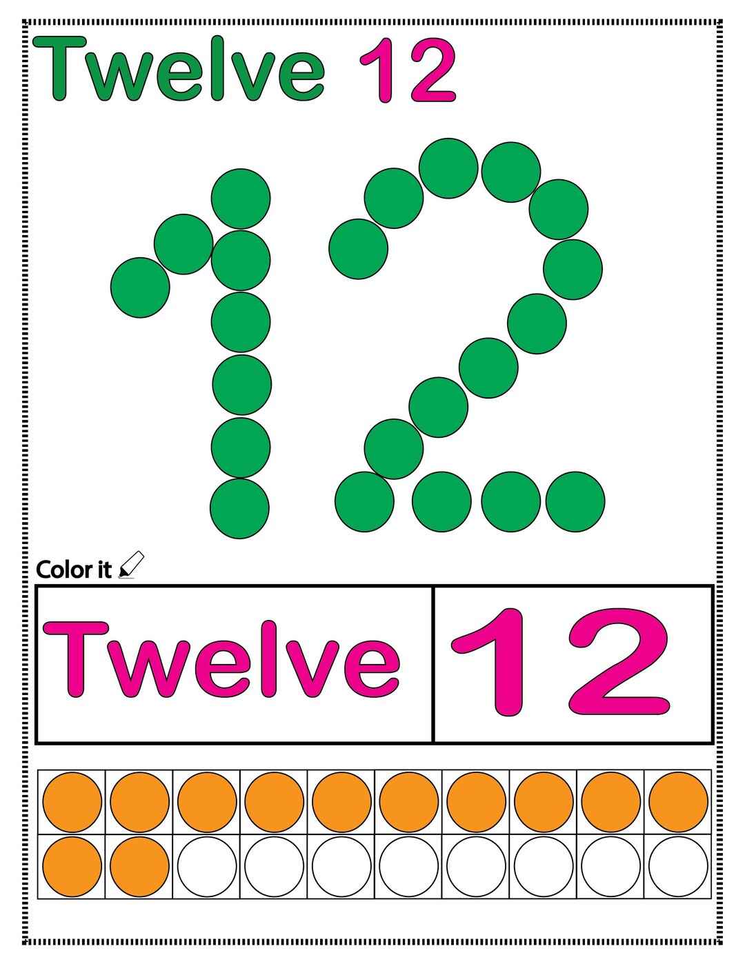 Number Dot Painting Worksheets 0-20 Bingo Dauber Activity for Preschool ...