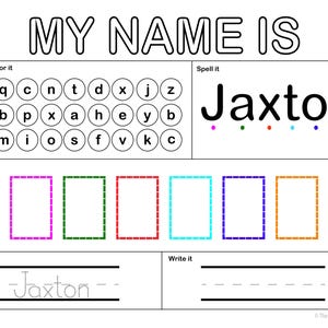 Personalized Name Worksheet: Spell, Trace & Write - Custom Kids ...