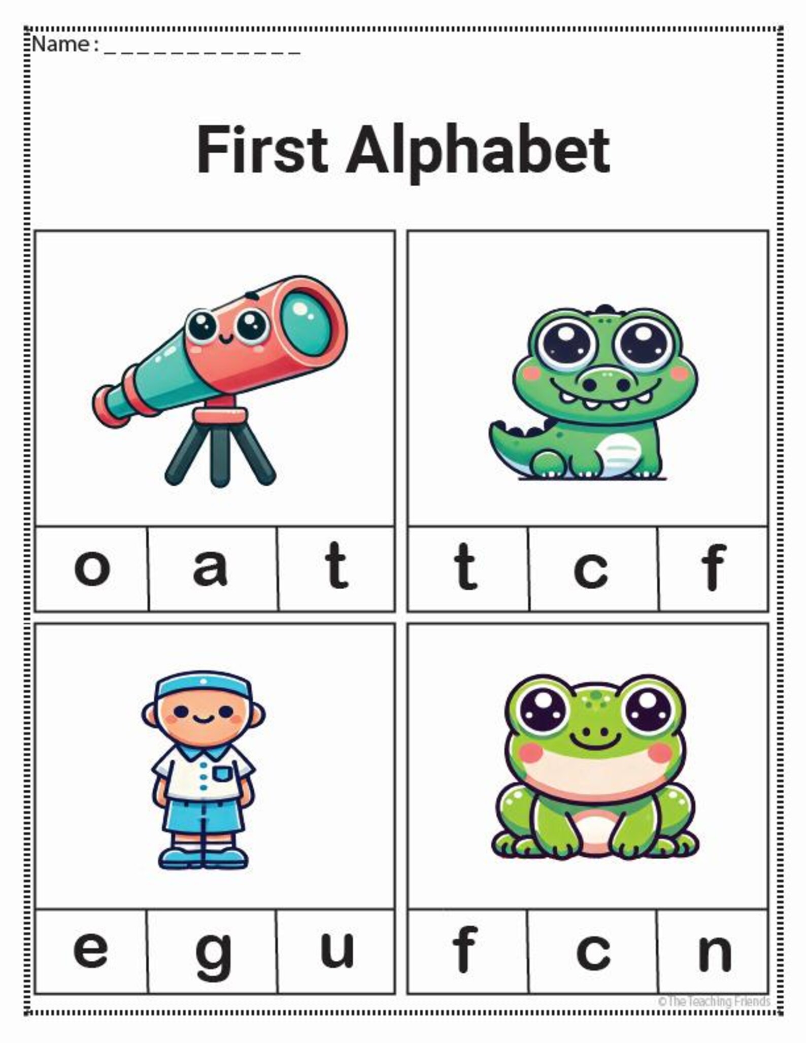 Alphabet Sounds Game: Early Literacy Printable (digital Download) - Etsy