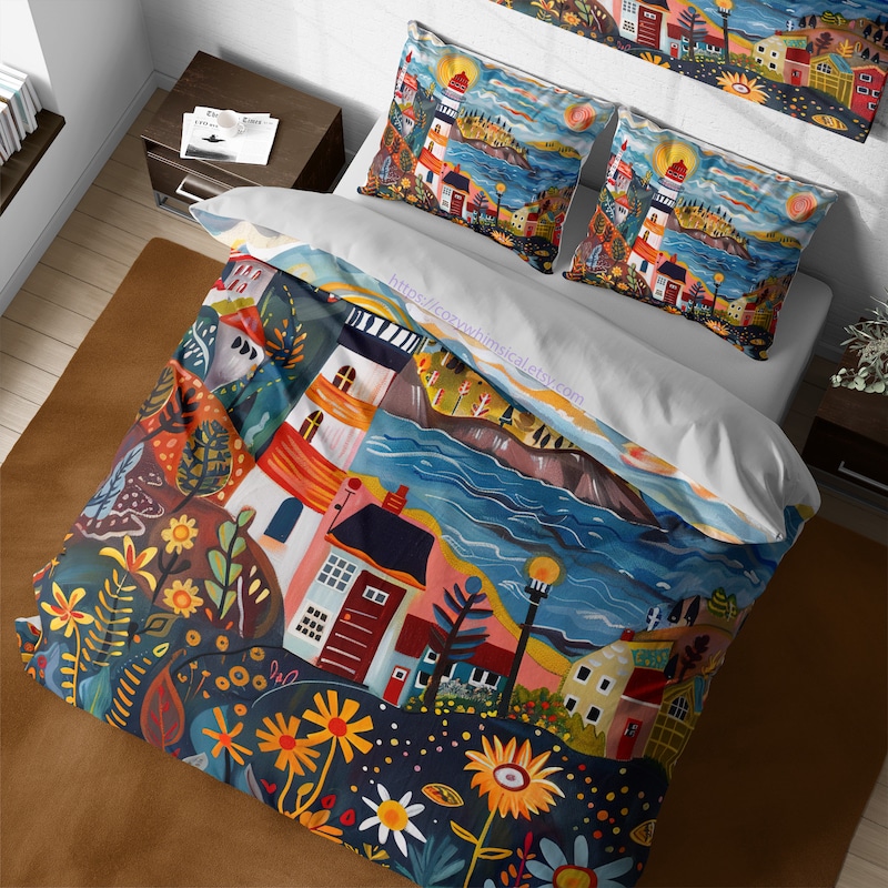 Lighthouses Queen Quilt - Etsy