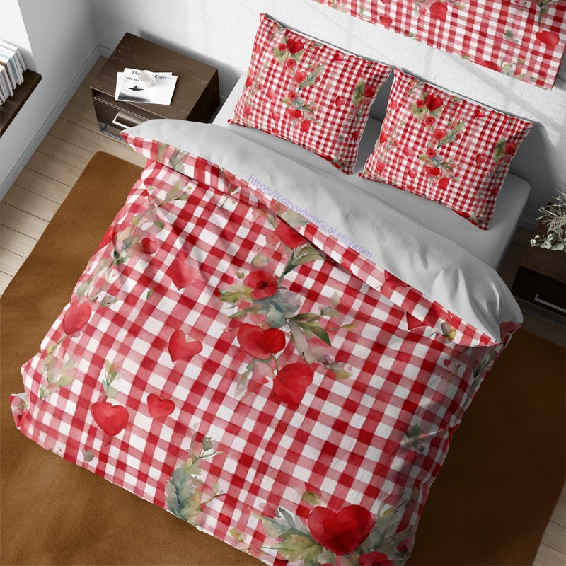 Red Duvet Cover - Etsy
