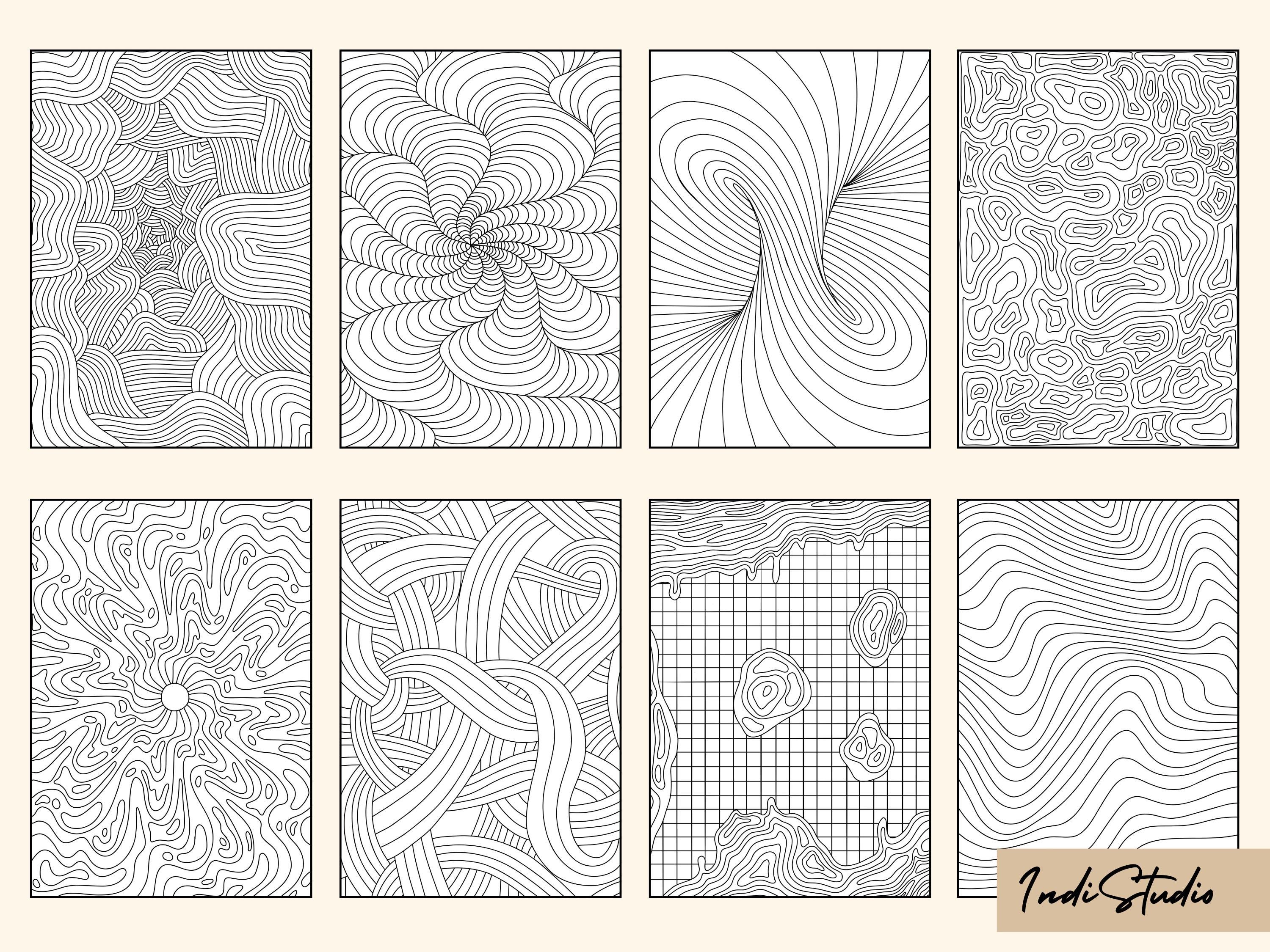 Trippy Illusion Themed Coloring Pages | 8 Printable Coloring Pages ...