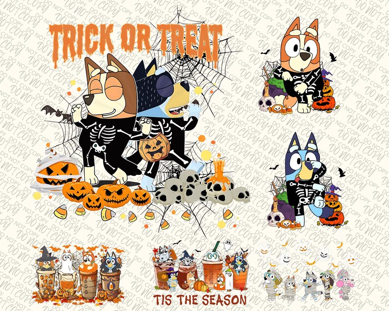 Bluey Halloween Png, Horror Character Png, Bluey Characters Png, Bluey ...