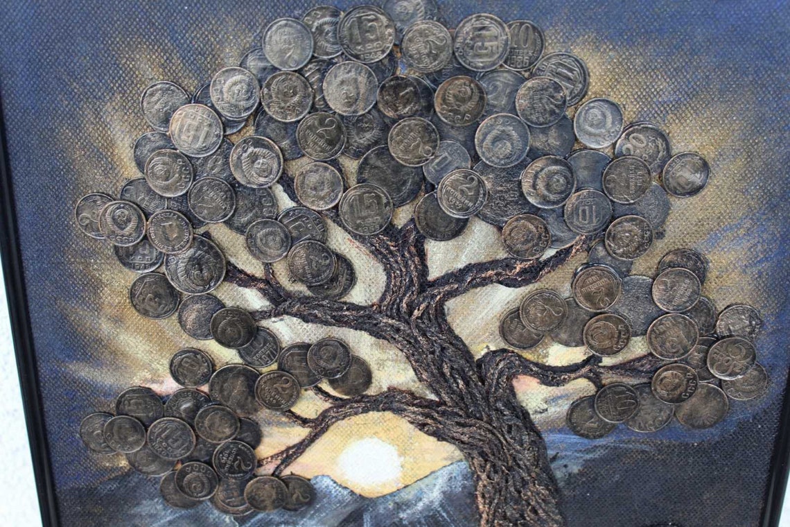 Money Tree Painting, Golden Tree, Money Tree - Etsy