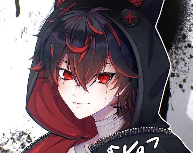 Kuro Kurenai (K9 Kuro) Vtuber, Vshojo Print - Etsy