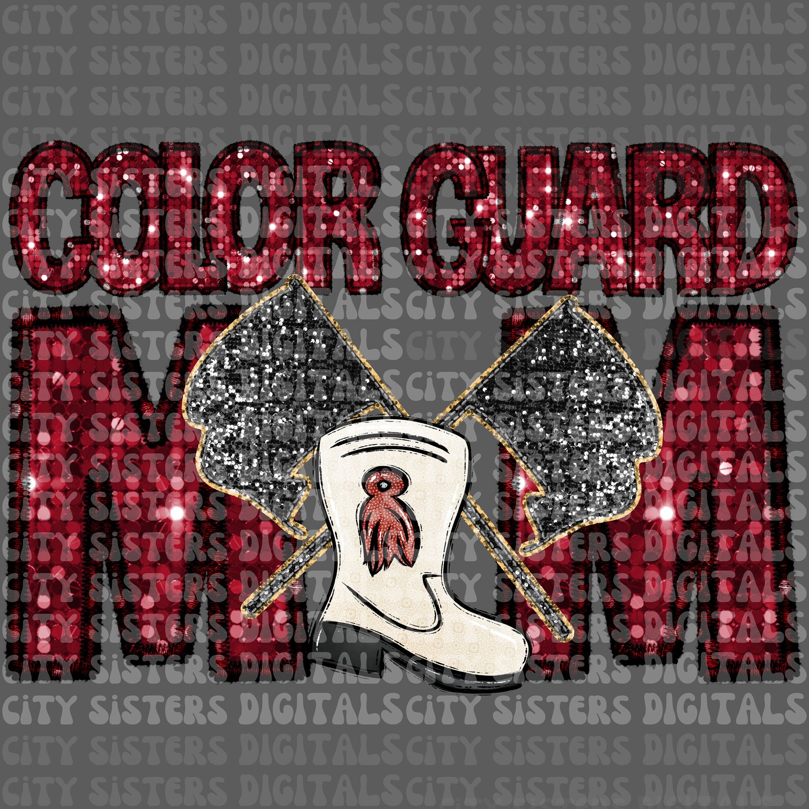 Color Guard Mom Png Glitter Color Guard Mom Png Color Guard Png Faux