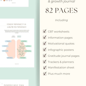 Self-development CBT Journal, Mental Health, Personal Growth (A4) - Etsy