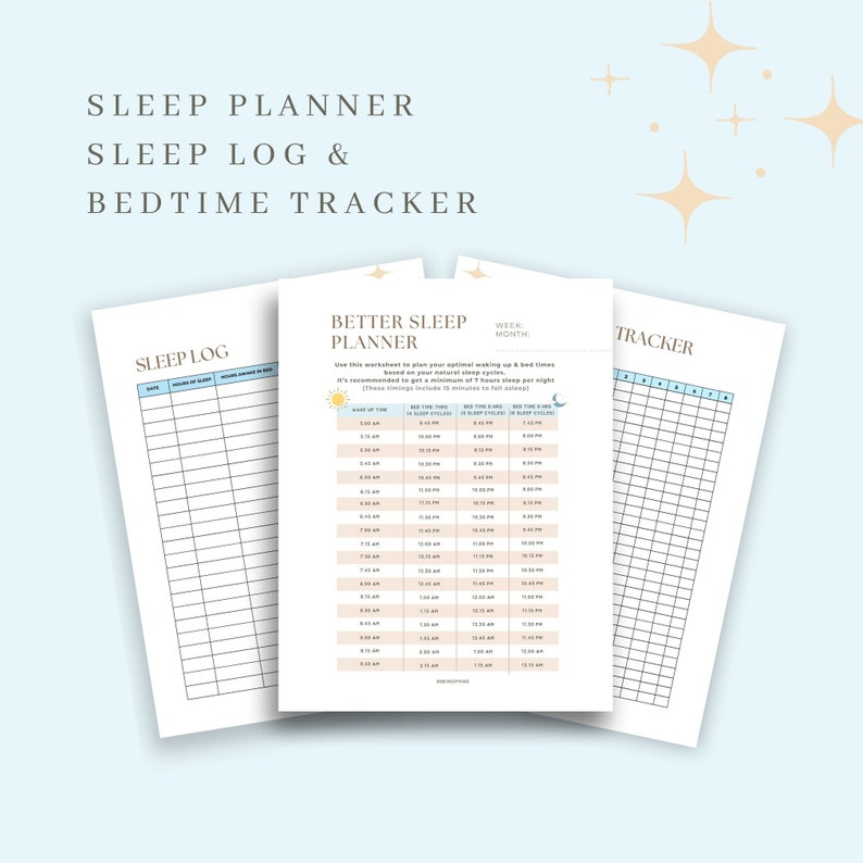 Sleep Hygiene Workbook, Journal, CBT, Worksheets, Printable, Digital ...