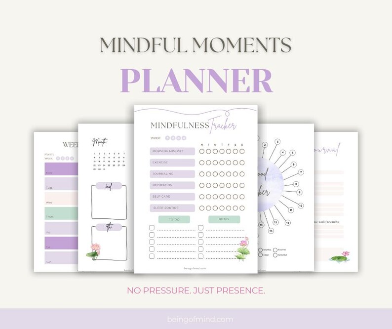 Mindful Moments Planner 2026: Mental Health Journal, Self-care ...