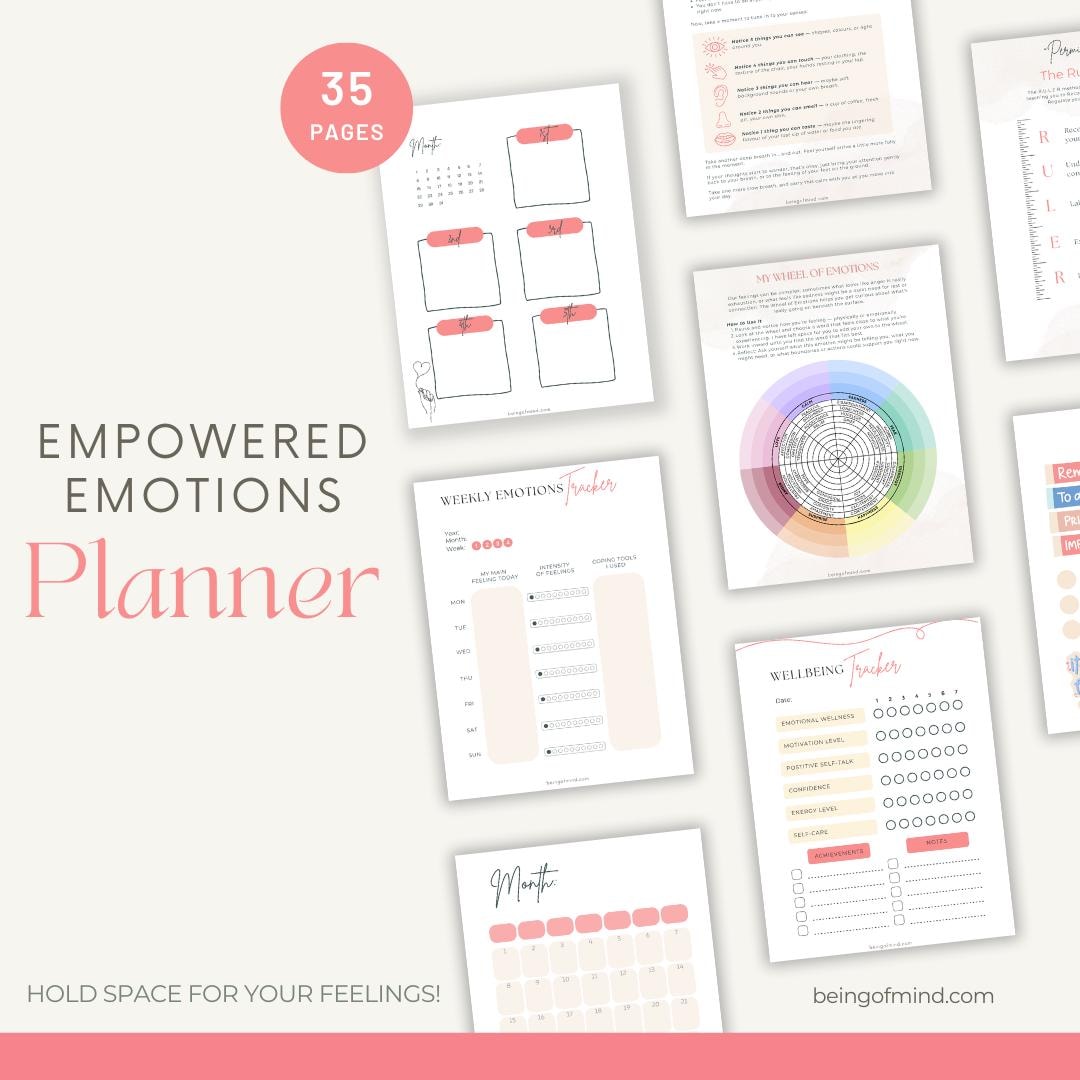 Empowered Emotions Planner & Journal 2026, Wellbeing Tool for Mental ...