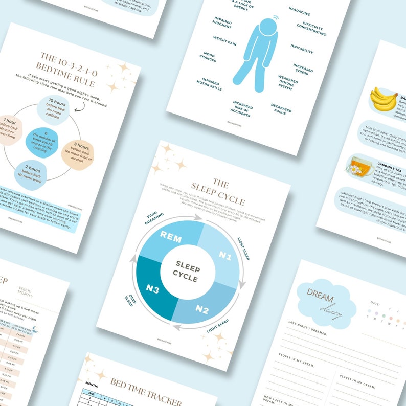 Sleep Hygiene Workbook, Journal, CBT, Worksheets, Printable, Digital ...