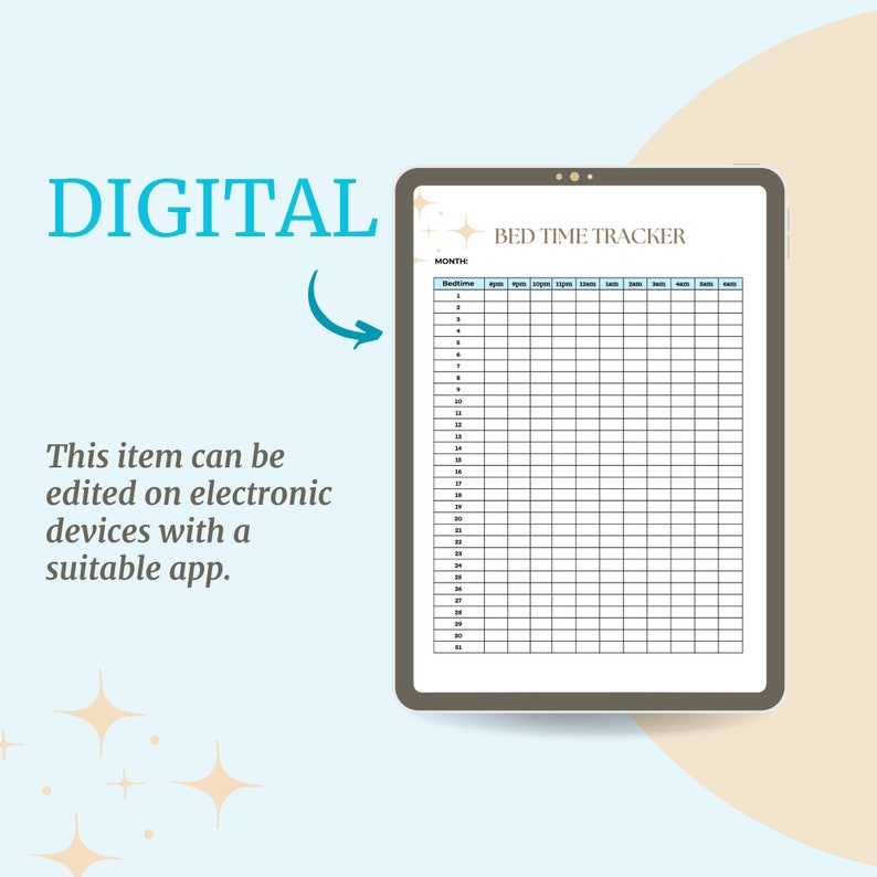 Bed Time Planner, Sleep Log, Sleep Tracker, Sleep Hygiene, Sleep ...