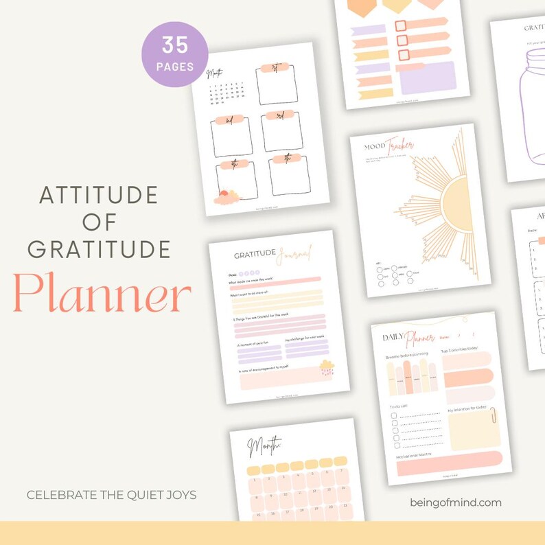 Attitude of Gratitude Planner 2026: Wellbeing Journal for Mental Health ...
